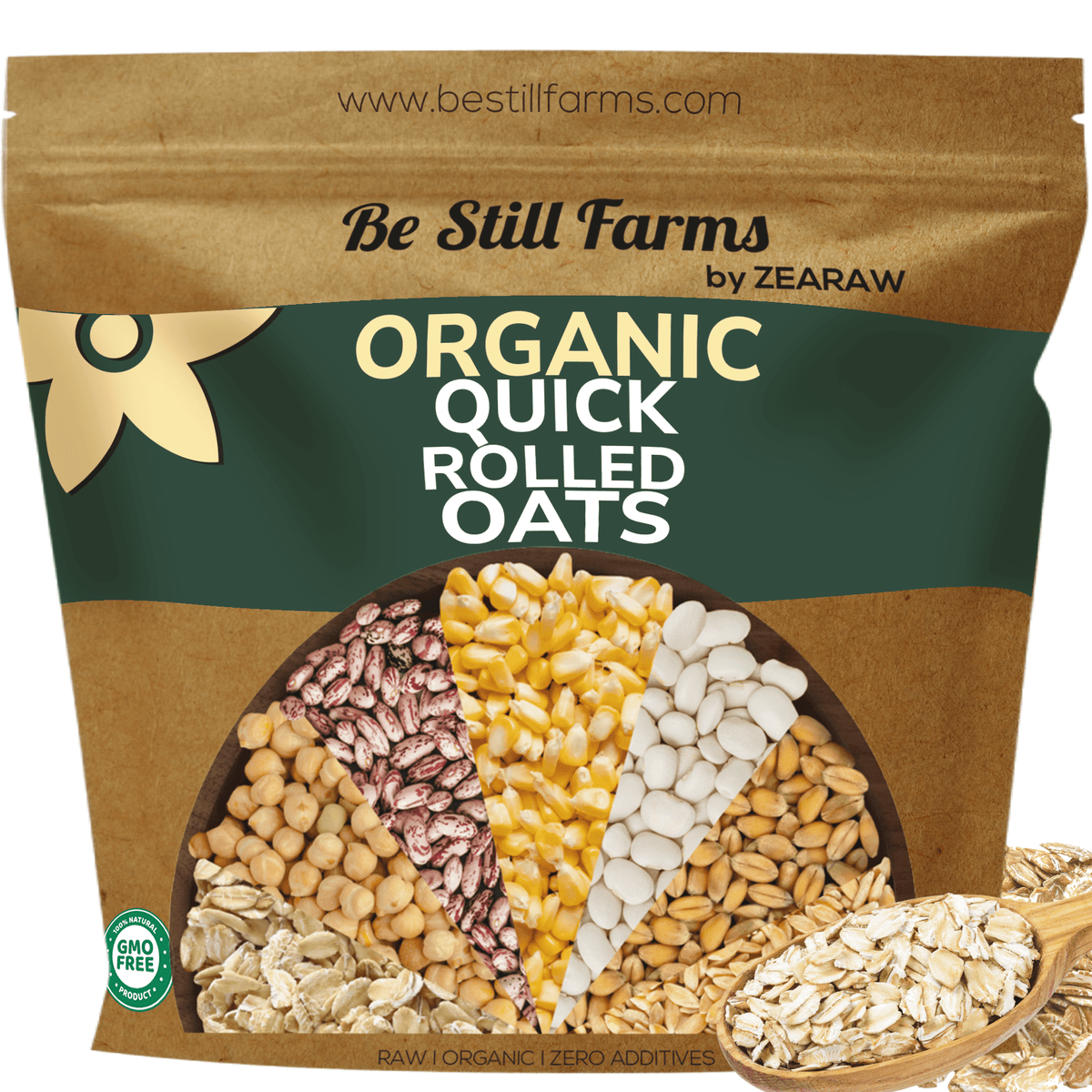 Organic Quick Rolled Oats, Bulk Quick Rolled Oats - Be Still Farms- Real, Fine Organics