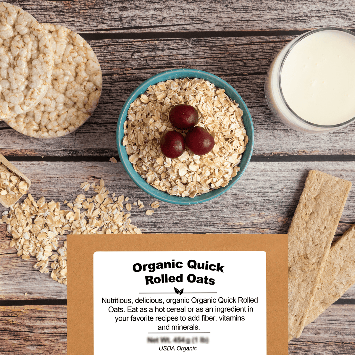 Organic Quick Rolled Oats, Bulk Quick Rolled Oats - Be Still Farms- Real, Fine Organics